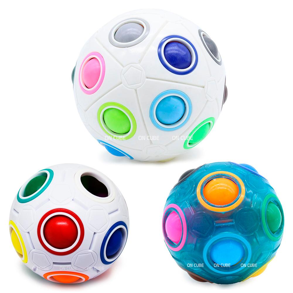 Fidget Toy Rainbow Ball Branco / Azul / 20 cores | Shopee Brasil