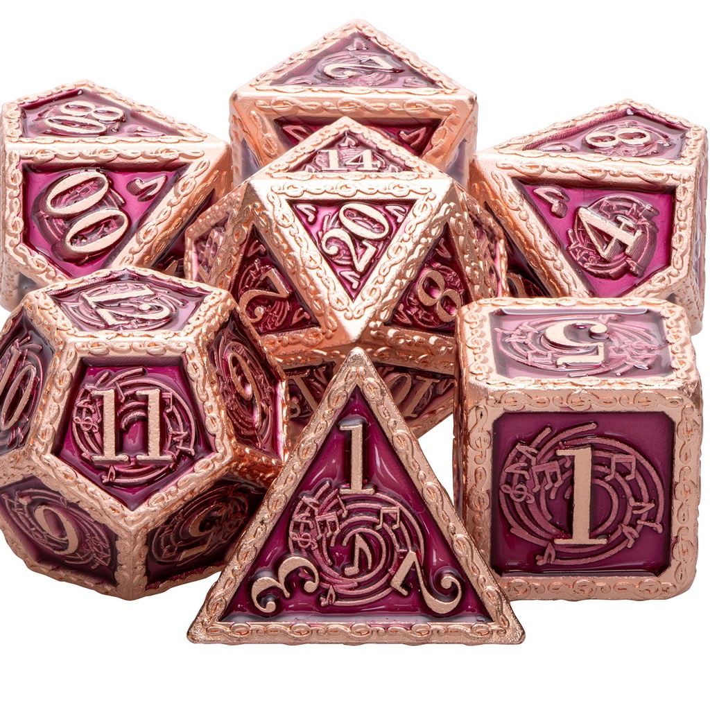 Music Dingeon E Dragão DND Dice Set Metal 6 Lados Poliédrico D & Dados ...