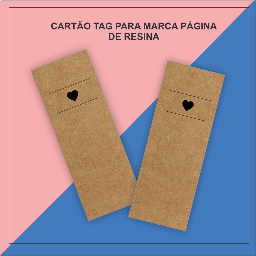 Cartão tag para marca página de resina | Shopee Brasil
