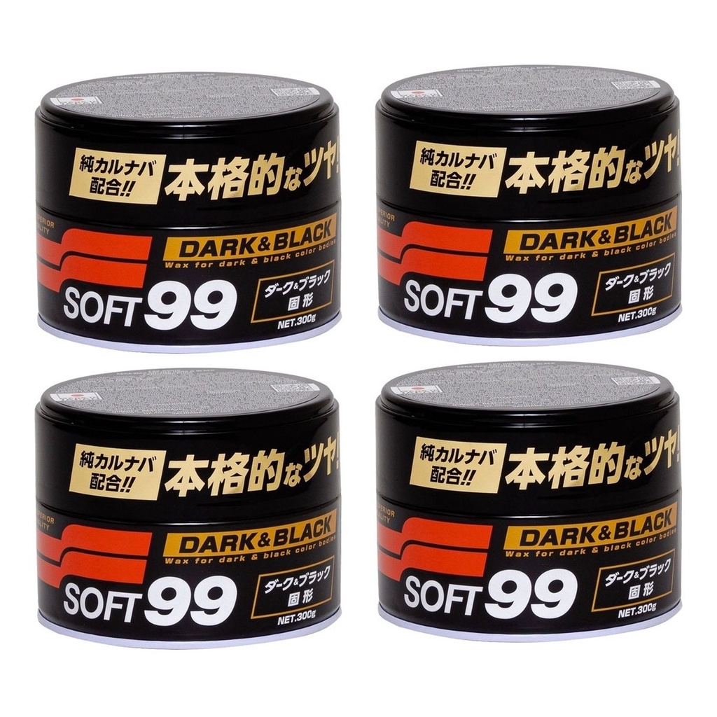 Kit 4 Ceras de Carnaúba Soft 99 Dark e Black Para Carros Pretos e Escuros - 300g | Shopee Brasil