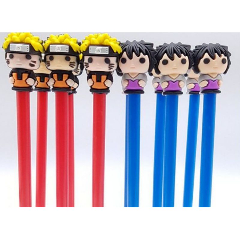 Caneta Fofa em Gel Personagens Naruto Ponta Fina 0,5mm Tinta Preta ...