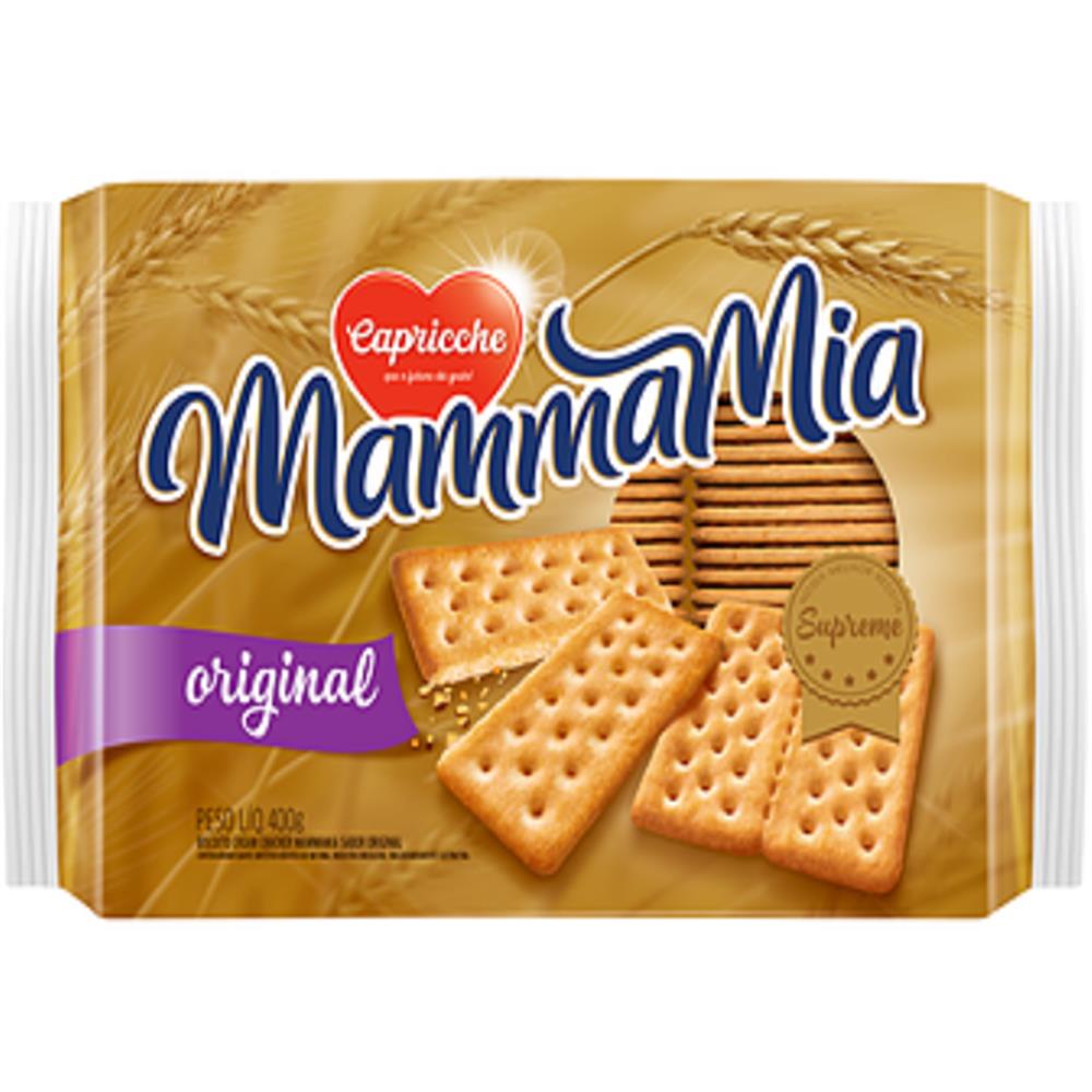 Biscoito Cream Cracker Capricche Mamma Mia Original 400g | Shopee Brasil