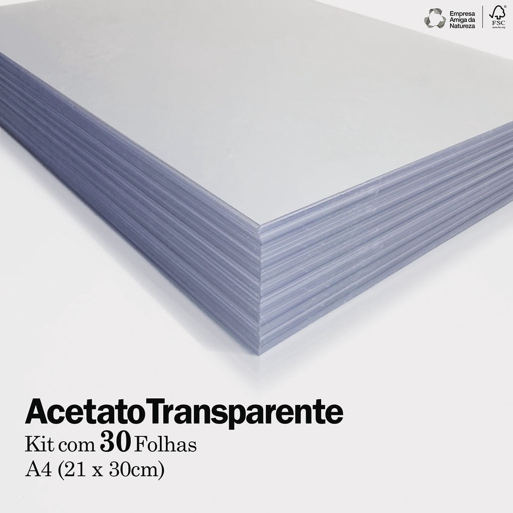 Kit 30 Folha Acetato, Chapa De Acetato A4 21x30cm | Shopee Brasil