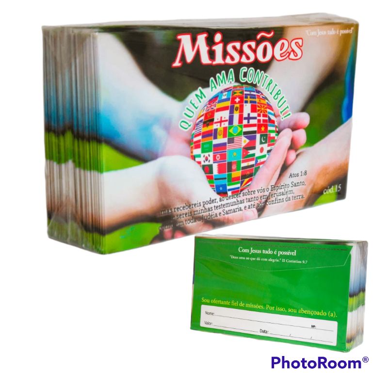 100 envelopes missões lembrancinhas evangélicas para missões | Shopee ...