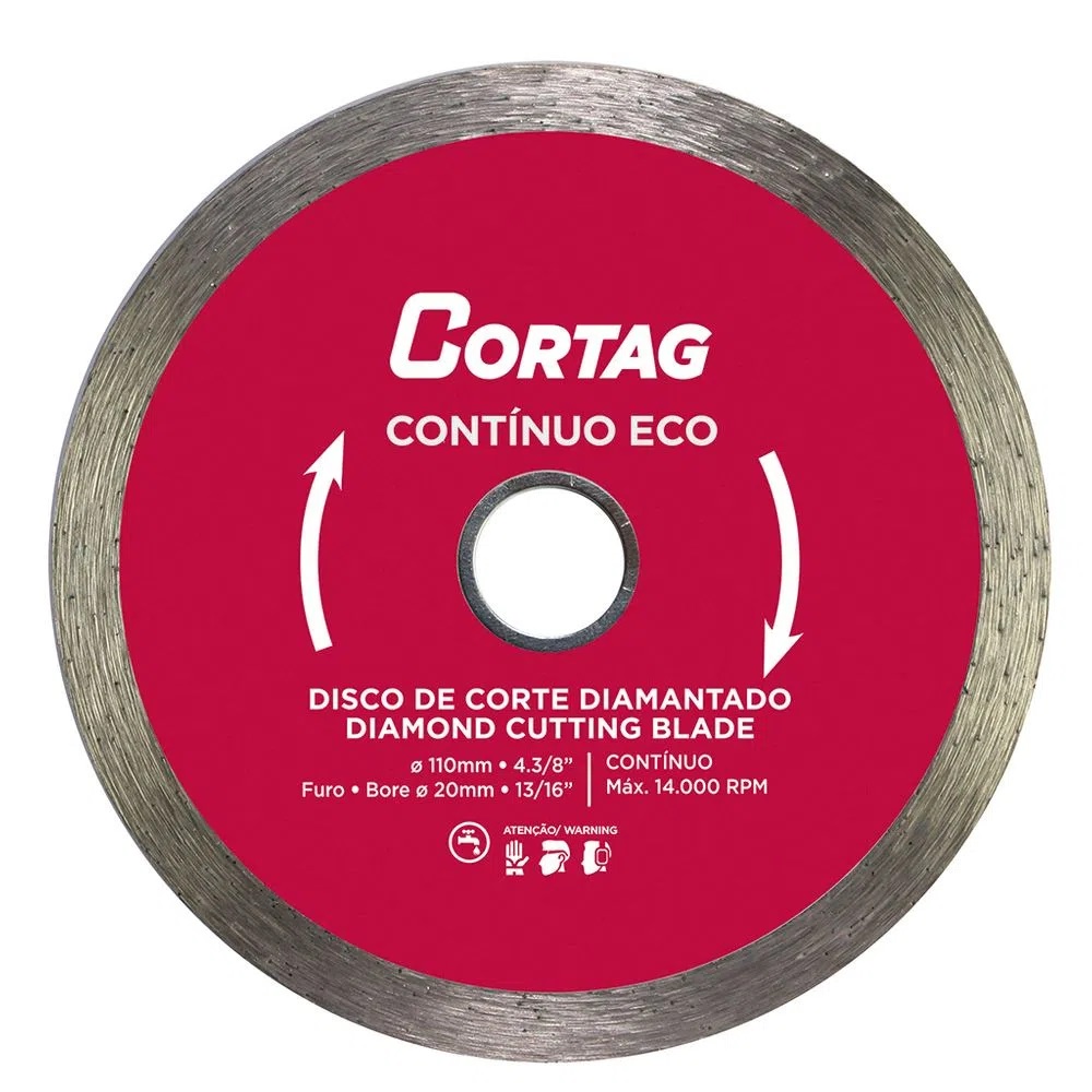 Disco Diamantado Continuo Eco 110mm - Cortag | Shopee Brasil