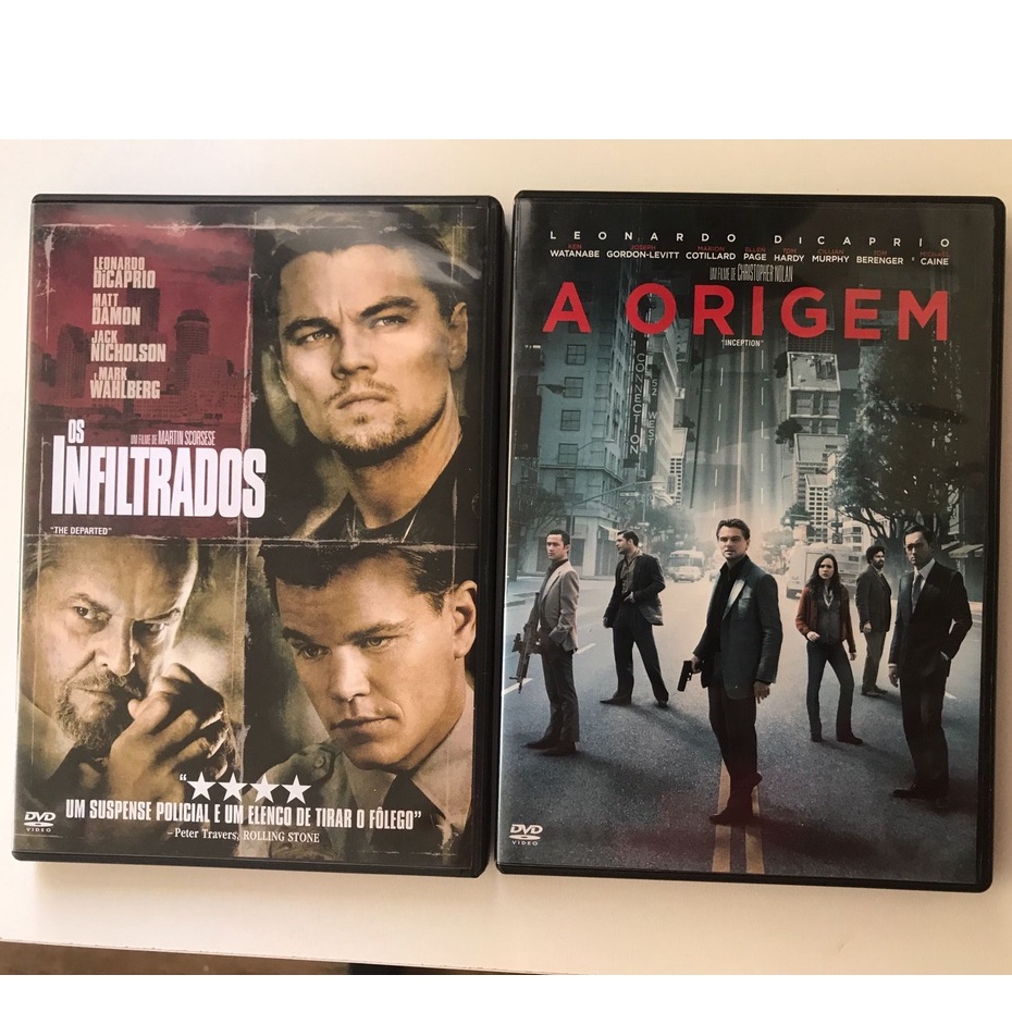 dvd filme A ORIGEM e OS INFILTRADOS com Leonardo Dicaprio | Shopee Brasil