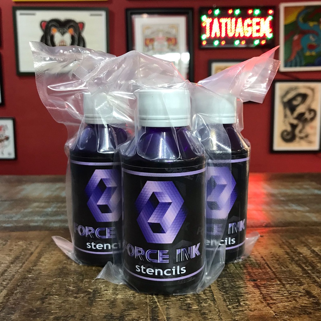 Force Ink Stencils - Tinta Para Decalque De Tatuagem 140ml | Shopee Brasil