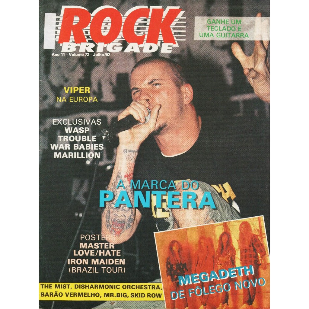 Rock Brigade 72 Pantera Megadeth Viper Iron Maiden Master | Shopee Brasil