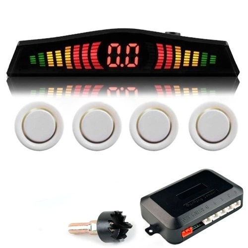 Sensor De Ré Estacionamento Universal 4 Pontos Display Lcd + Sinal ...