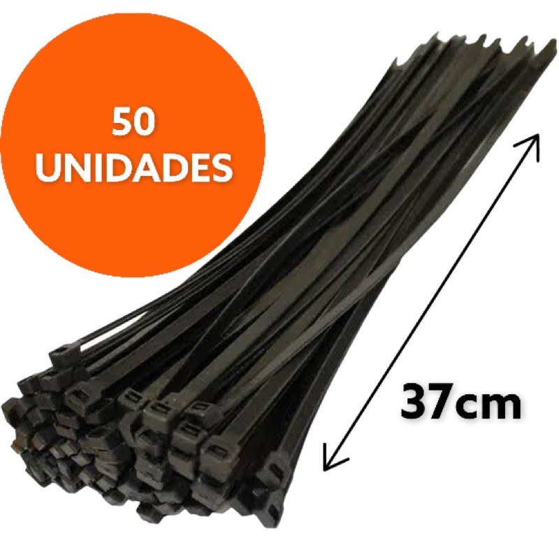 50 Abraçadeira Nylon Enforca Gato Cinta Plástica Hellerman 37 cm ...