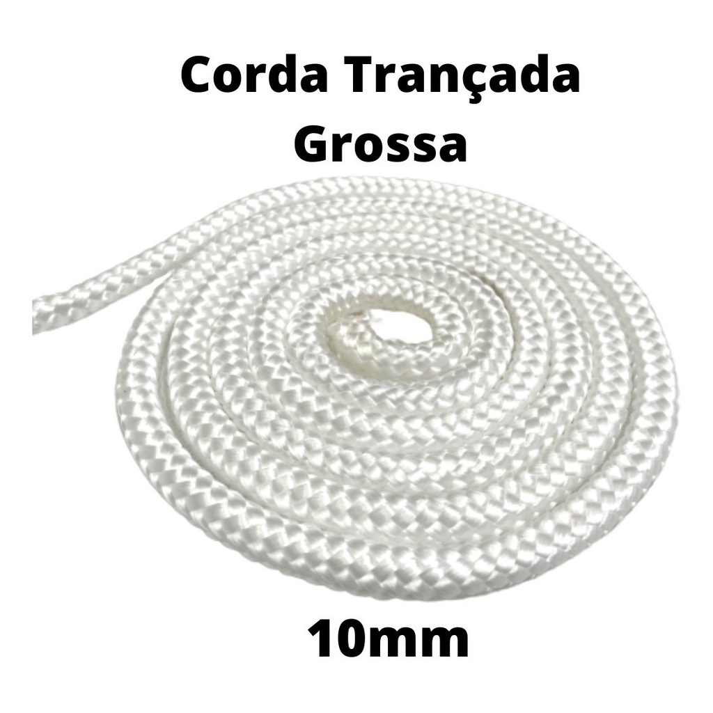 Corda Grossa Náutica Trançada 10mm para Cargas - 10m | Shopee Brasil