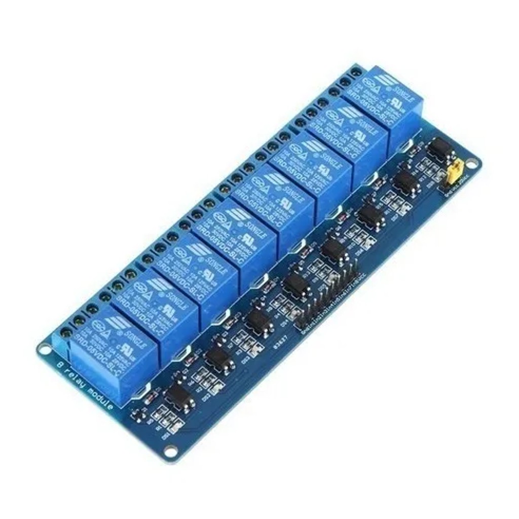 Módulo Rele 8 Canais Arduino Shield Uno R3 Mega Pic Arduíno Esp8266 | Shopee Brasil