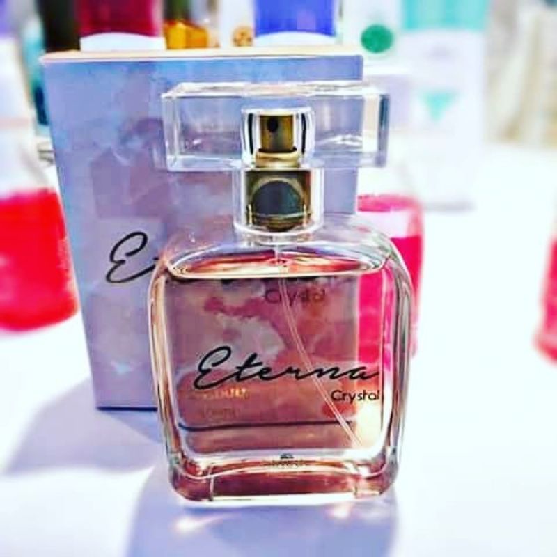 PERFUME ETERNA CRYSTAL 100ML ORIGINAL LACRADO PROMOÇÃO | Shopee Brasil