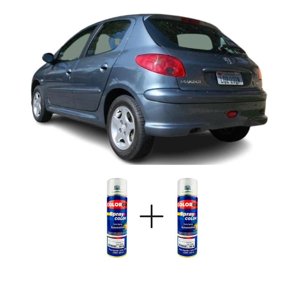 SPRAY AUTOMOTIVO Cinza Fer Met - EZW Peugeot + SPRAY VERNIZ 300ML ...