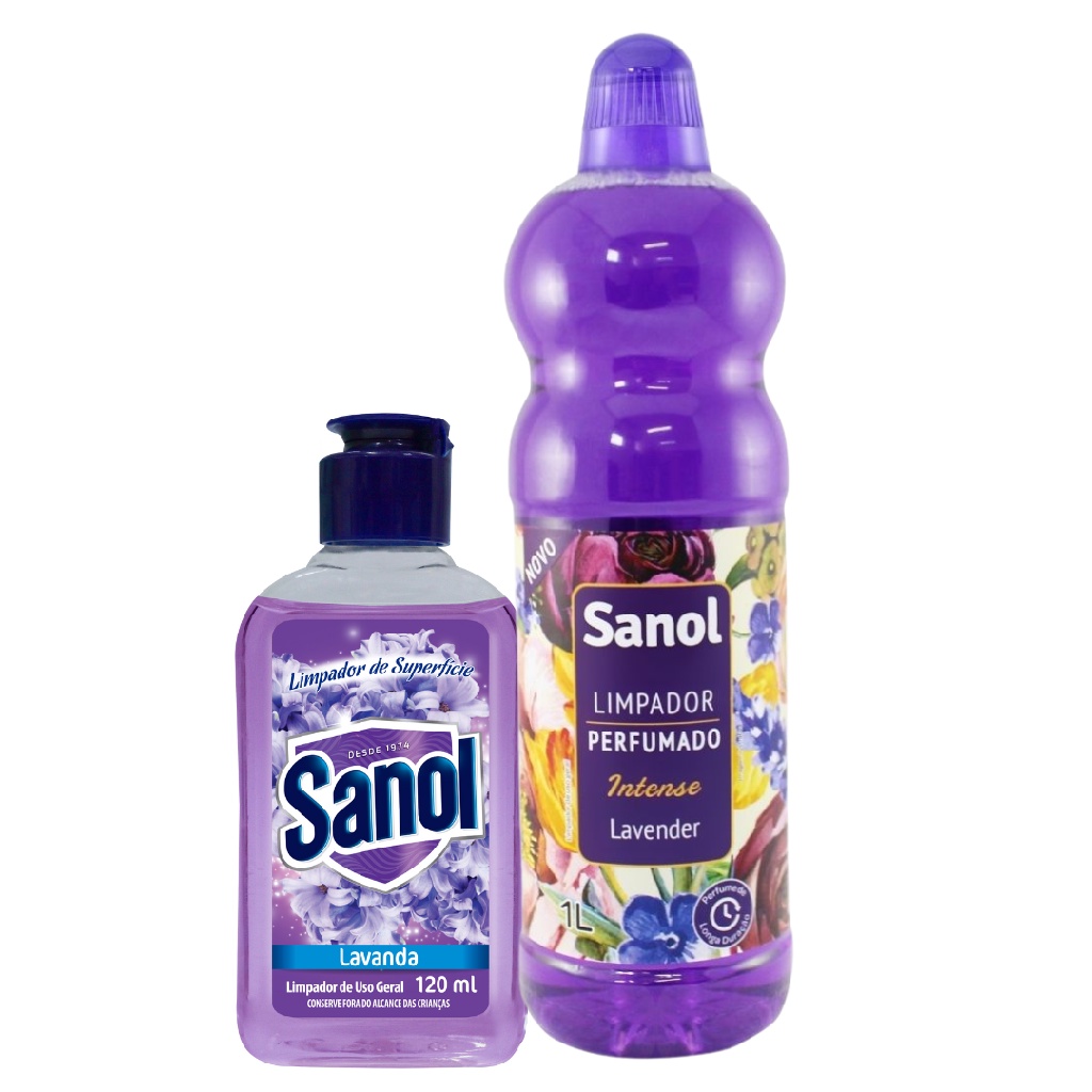 Kit Sanol Limpadores Perfumado Lavanda Concentrado 2 Unid | Shopee Brasil