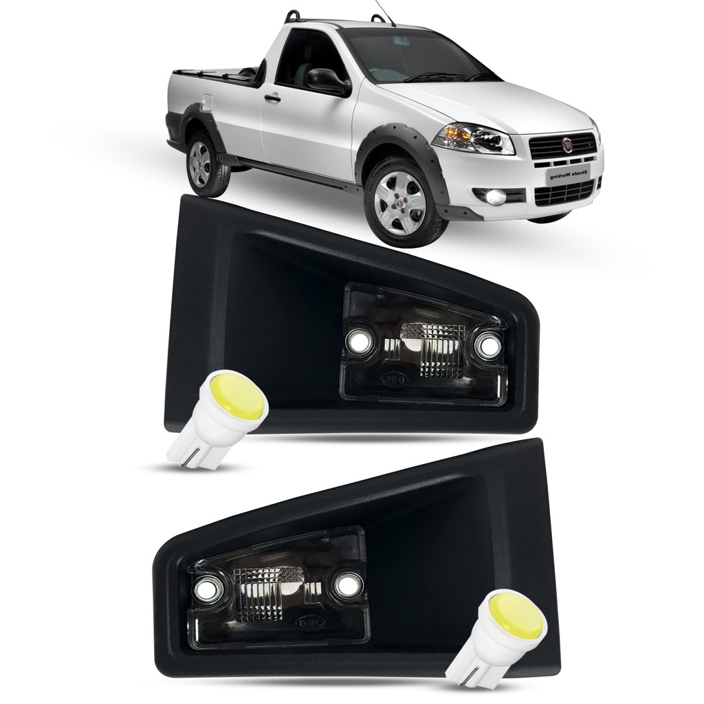 Par Lanterna Luz De Placa Fiat Strada 2013 2014 2015 2016 | Shopee Brasil