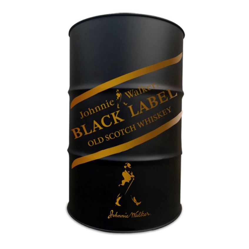 Adesivo Johnnie Walker Black Label Tambor Tonel Barril 200l Adesivo ...