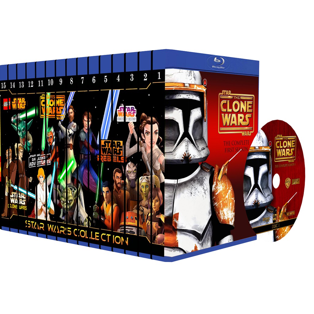 Blu-ray Star Wars animation Collection - Pacote com 6 animações em blu ...