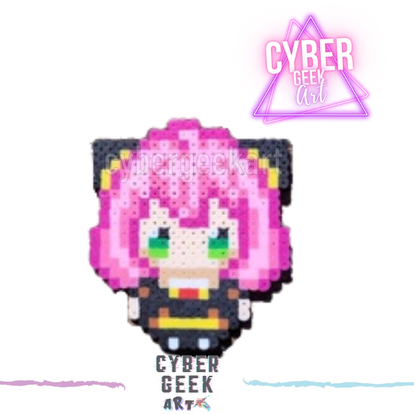 Chaveiro Anya - Spy x family (Hama beads/pixel art) | Shopee Brasil