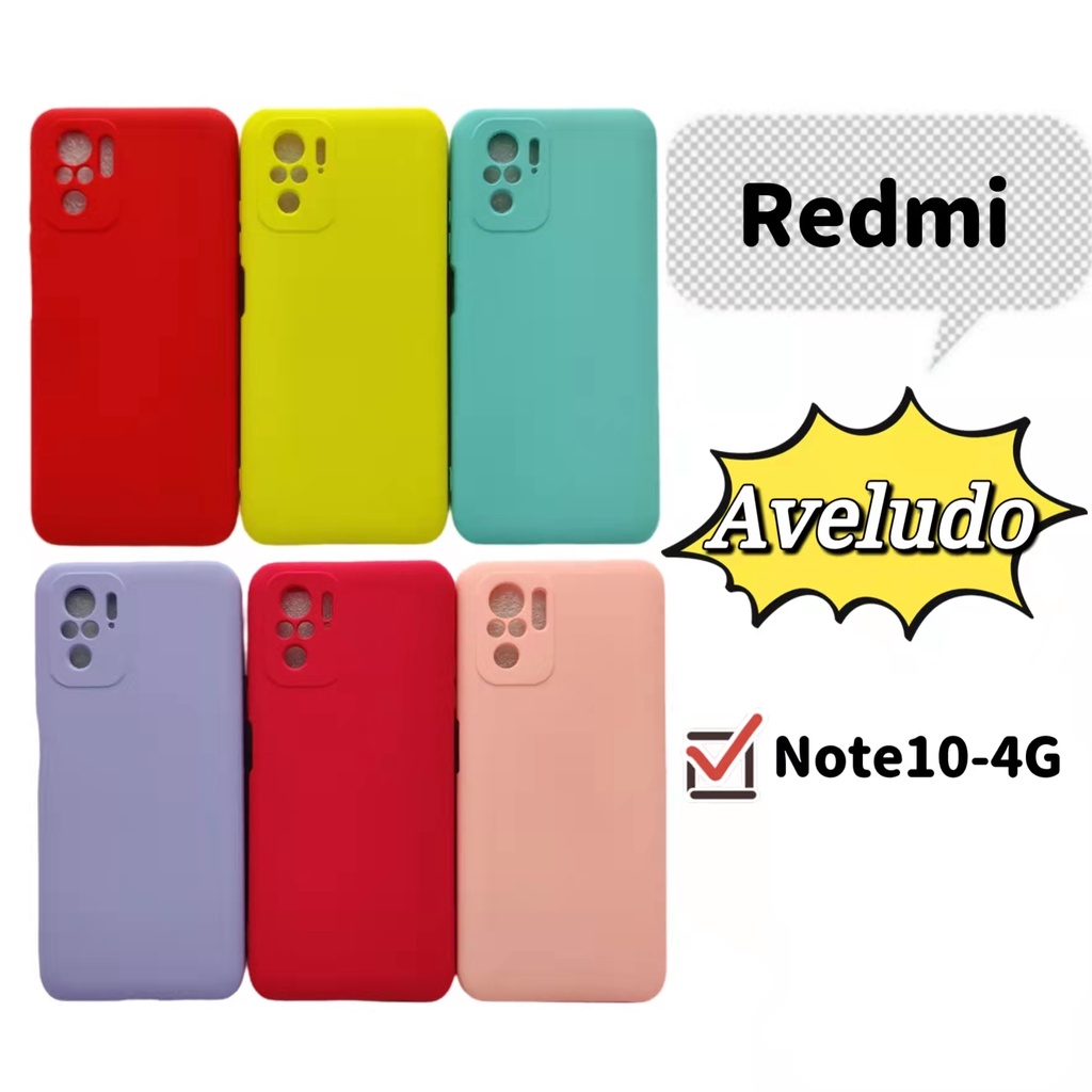 Capa Capinha De Xiaomi Redmi Note10 4G Note 10s Silicone Com Aveludada Case para Mi Redmi Note ...