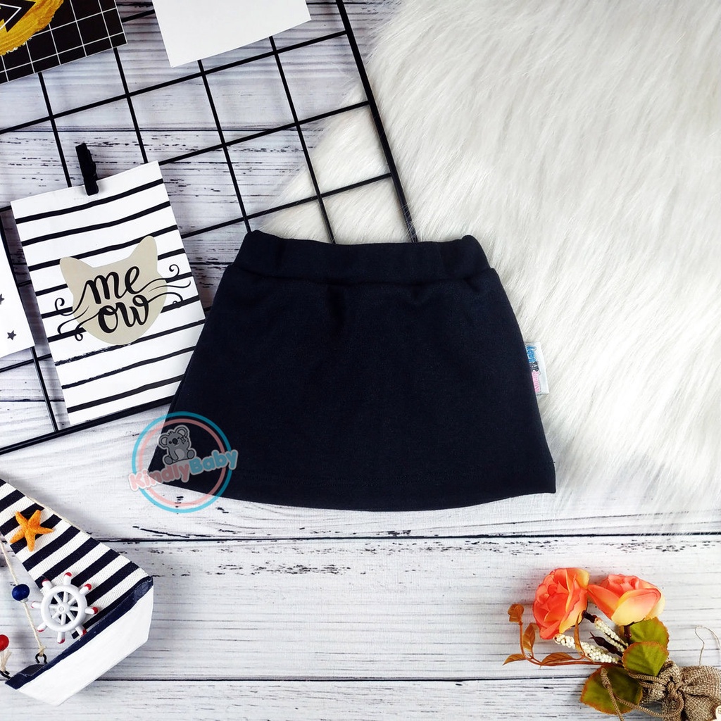 Mini Saia Menina Infantil Para Bebê 100% Algodão Cor Preta | Shopee Brasil