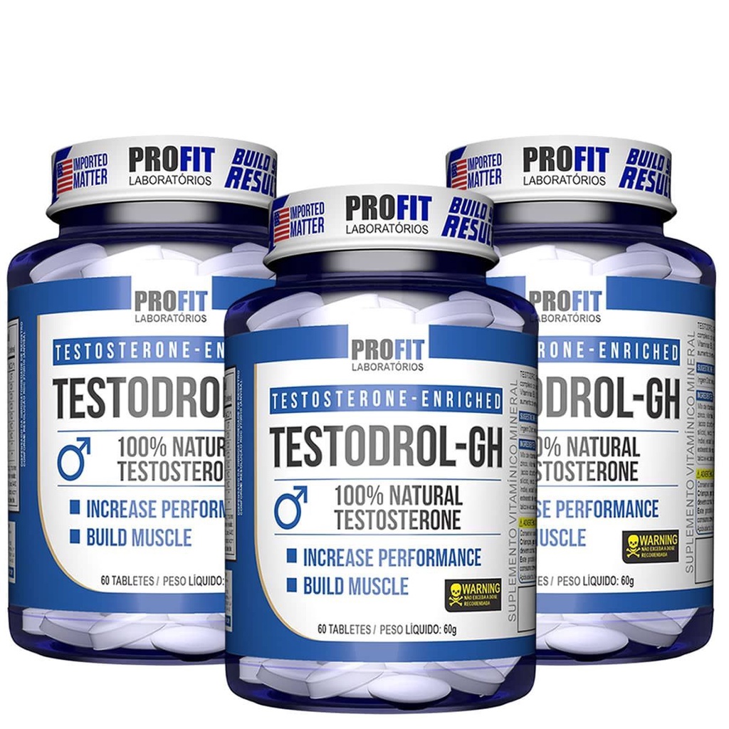 KIT 3x Testodrol-GH 60 Tabs - ProFit zma | Shopee Brasil