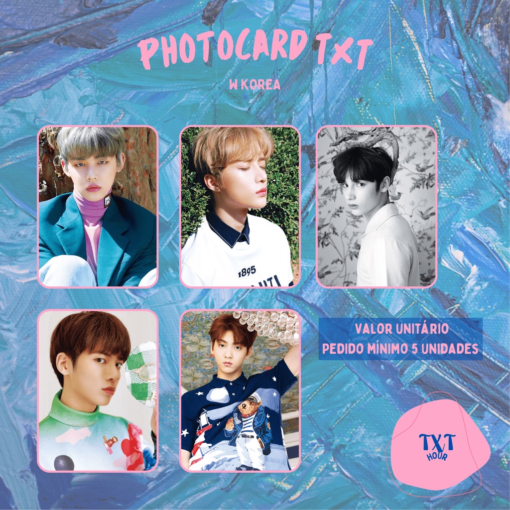 PHOTOCARD TXT (TOMORROW X TOGETHER) W KOREA | kpop card fanmade ...