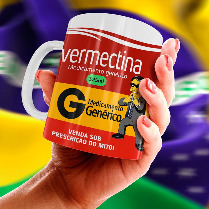 Caneca porcelana Bolsonaro Simpsons Ivermectina ENGRAÇADA | Shopee Brasil