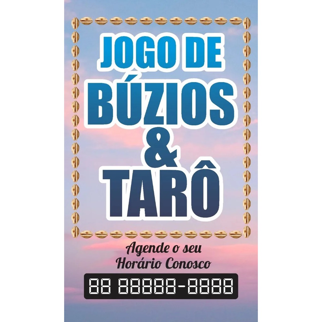 Banner Jogo De Búzios E Tarô - ESCOLHA O TAMANHO - Lona | Shopee Brasil