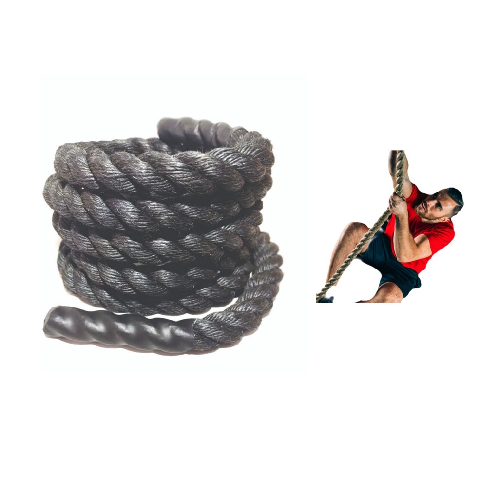 Corda Naval Crossfit Sisal Preto 36mm X 4 Mt Escalada. | Shopee Brasil