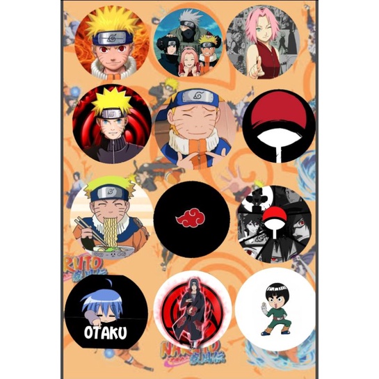 Bottons Naruto R$ 2,40 cada tamanho 4,5 sasuke, otaku, anime, Sakura ...