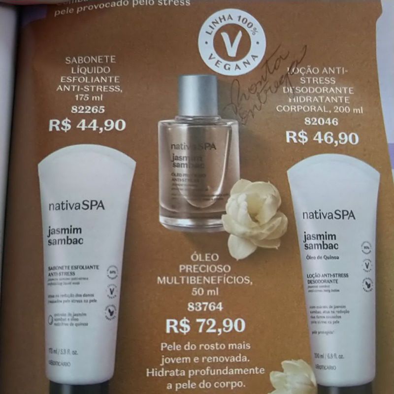 Óleo Precioso Multibeneficíos Nativa SPA Jasmim Sambac 50ml | Shopee Brasil