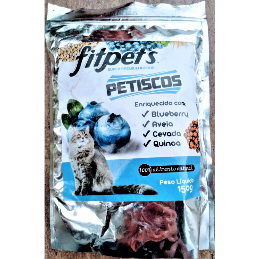 Fitpets Petisco 100% Natural p/ Gatos - Blueberry, Aveia, Cevada e Quinoa - 150g | Shopee Brasil