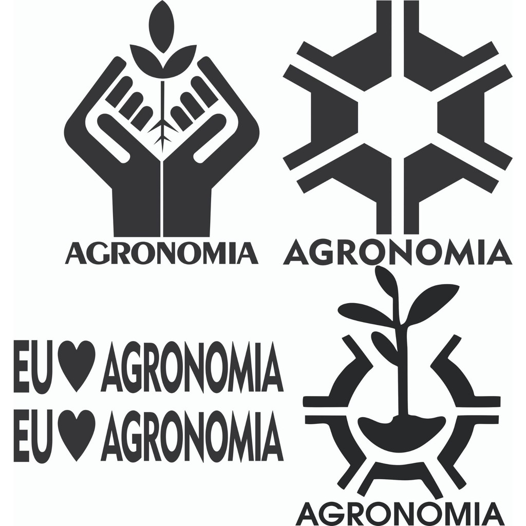 Adesivo Agronomia, eu amo Agronomia kit com 5 adesivos | Shopee Brasil