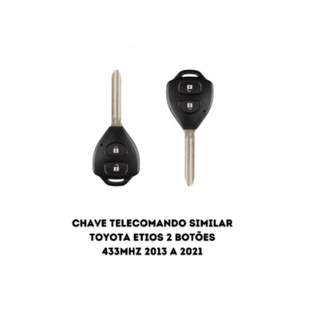 Chave Telecomando Toyota Etios 2 Botoes Completa | Shopee Brasil