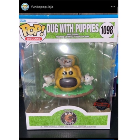 Funko Pop Dug Days Exclusive Deluxe - Dug With Puppies 1098 Exclusive ...