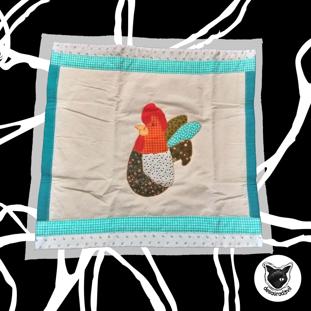 Pano de fogão com forro / Toalha - Galo Patchwork | Shopee Brasil