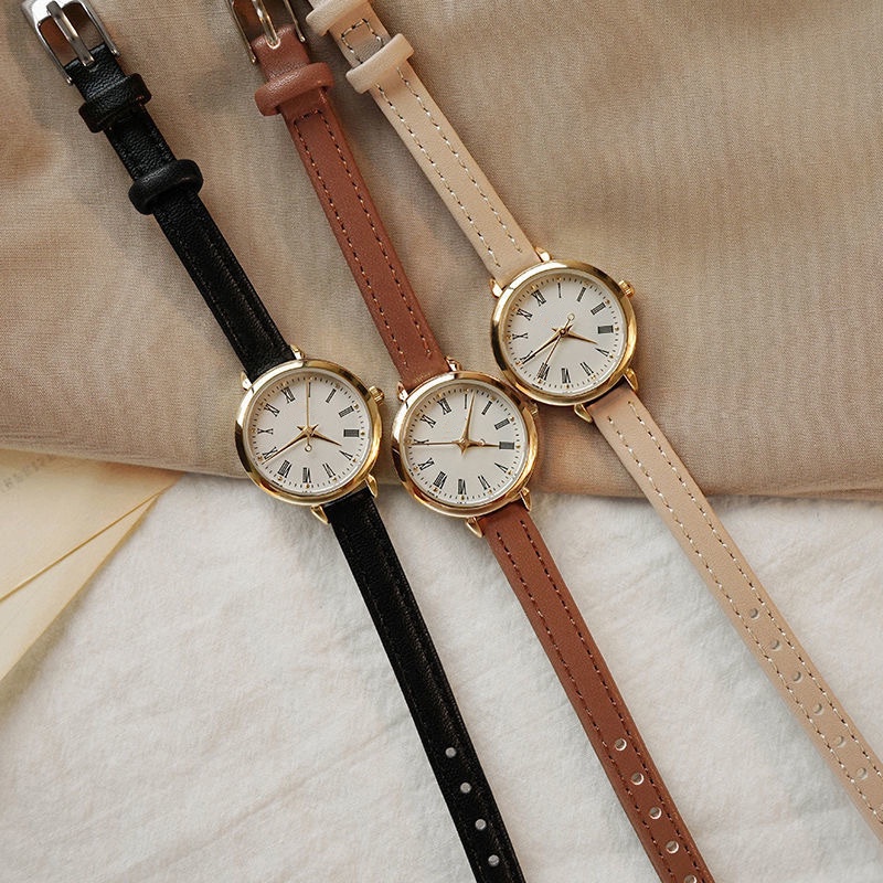 Relógio Feminino Moda Pequenos Relógios Redondos De Quartzo Com ...
