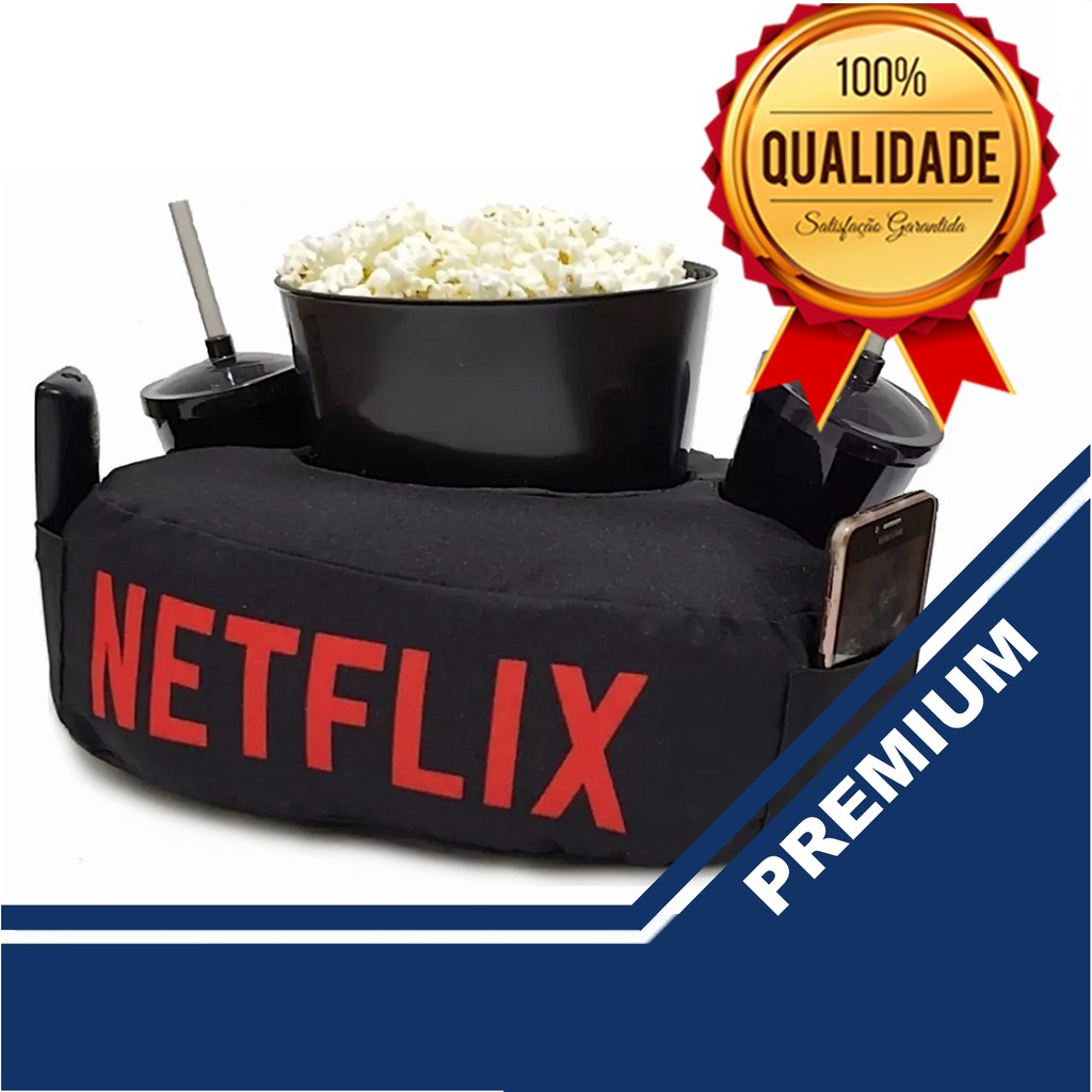 Almofada Netflix Pipoca + Copos - Pronta entrega | Shopee Brasil