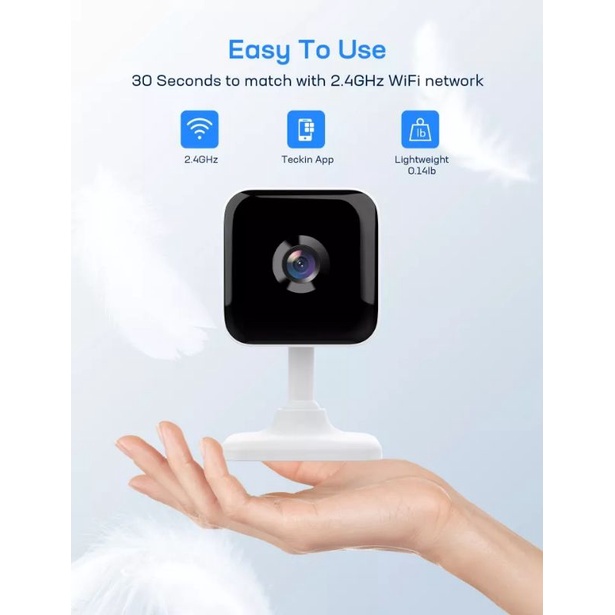 Câmera interna de teckin cam 1080p fhd wi-fi para segurança doméstica ...