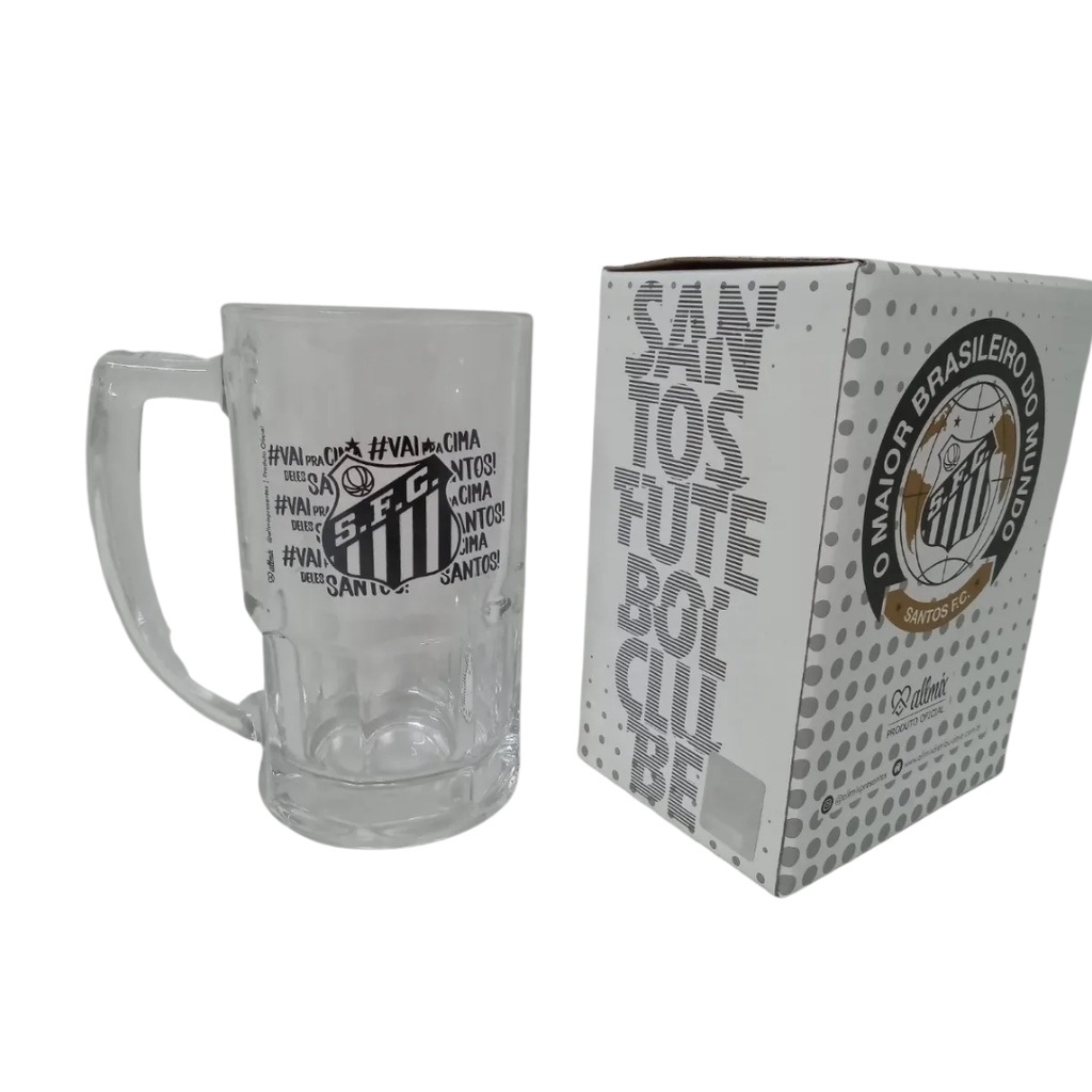 Caneca Chopp Cerveja Vidro Santos Peixe 340ml Licenciado | Shopee Brasil