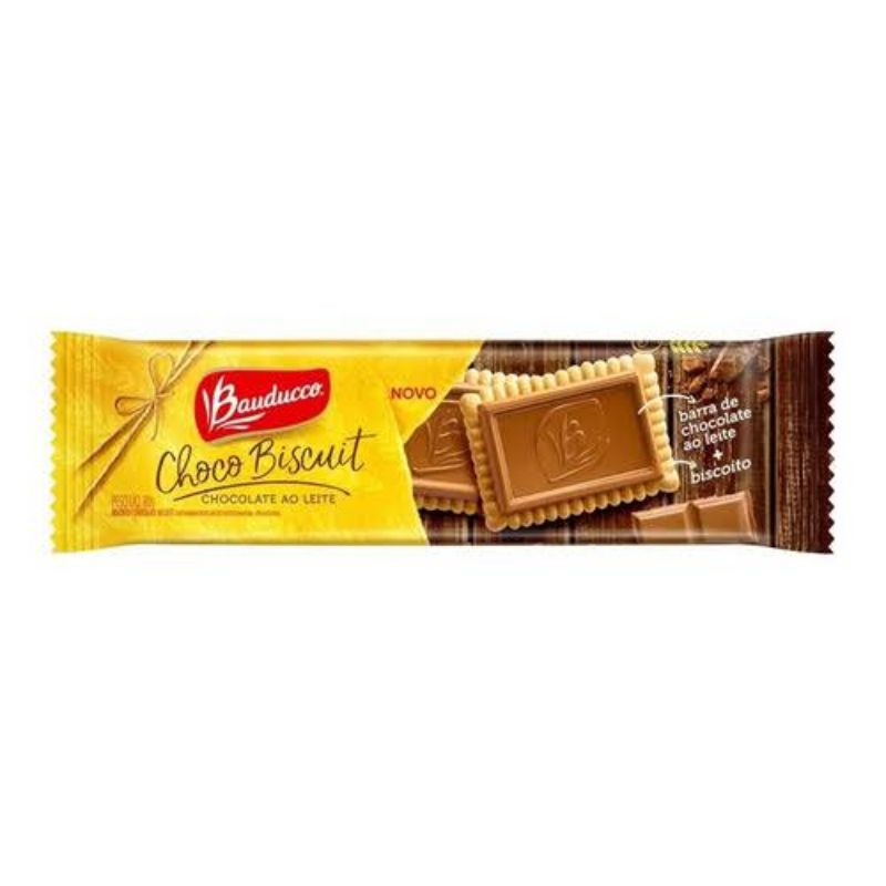 Choco Biscuit Bauducco 80g com Chocolate ao leite ou Meio Amargo ...