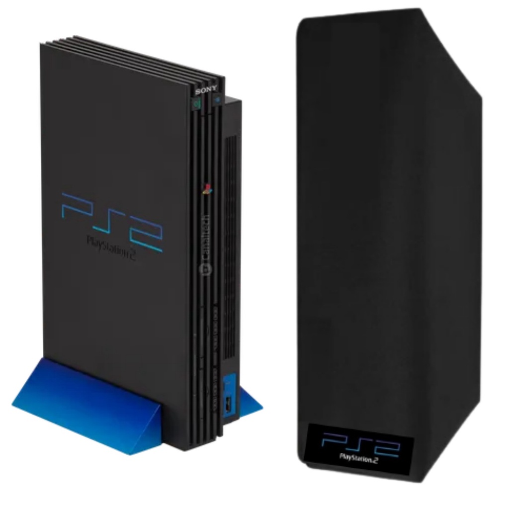 Capa Playstation 2 - Ps2 - Pstwo - Fat Vertical - Skin Preta ...