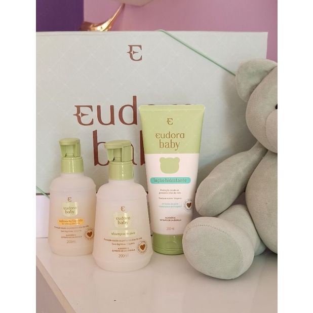 Kit Eudora Baby com Hidrante + shampoo + sabonete líquido | Shopee Brasil
