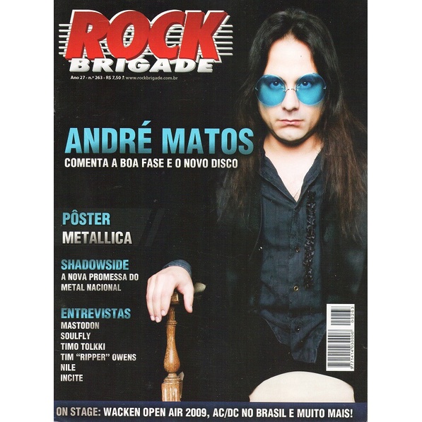 Rock Brigade 263 Andre Matos Angra Shaman Metallica Kiss Mastodon ...