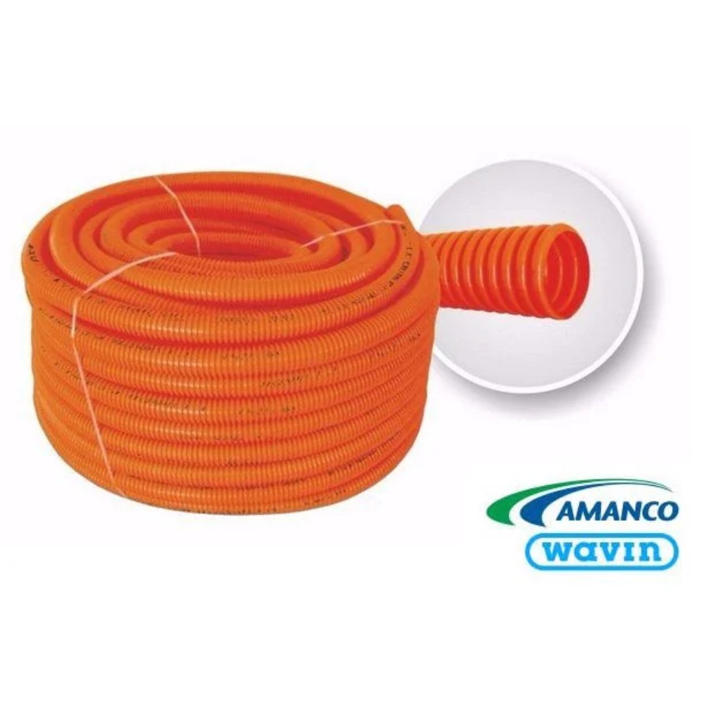 Conduíte Eletroduto Corrugado Reforçado Amanco | Shopee Brasil