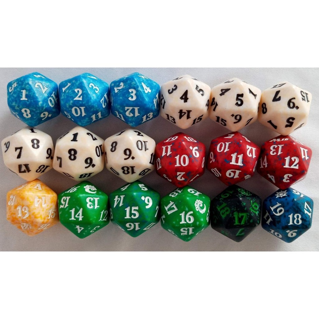 Kit 3 Dados D20 Magic the Gathering - Escorrega o Preço