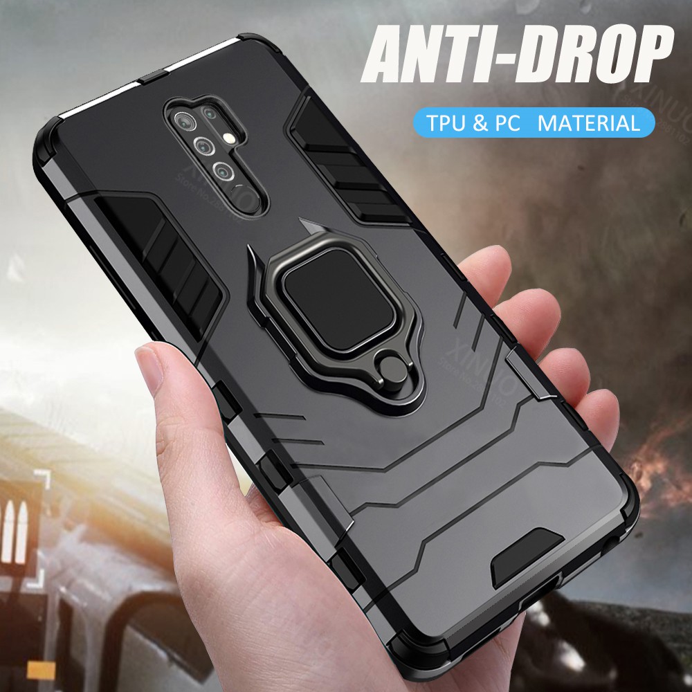 Magnetic car Ring armor case for xiaomi Redmi Note 8 2021 cover for xiaomi Redmi 9 9A 9C Redmi ...