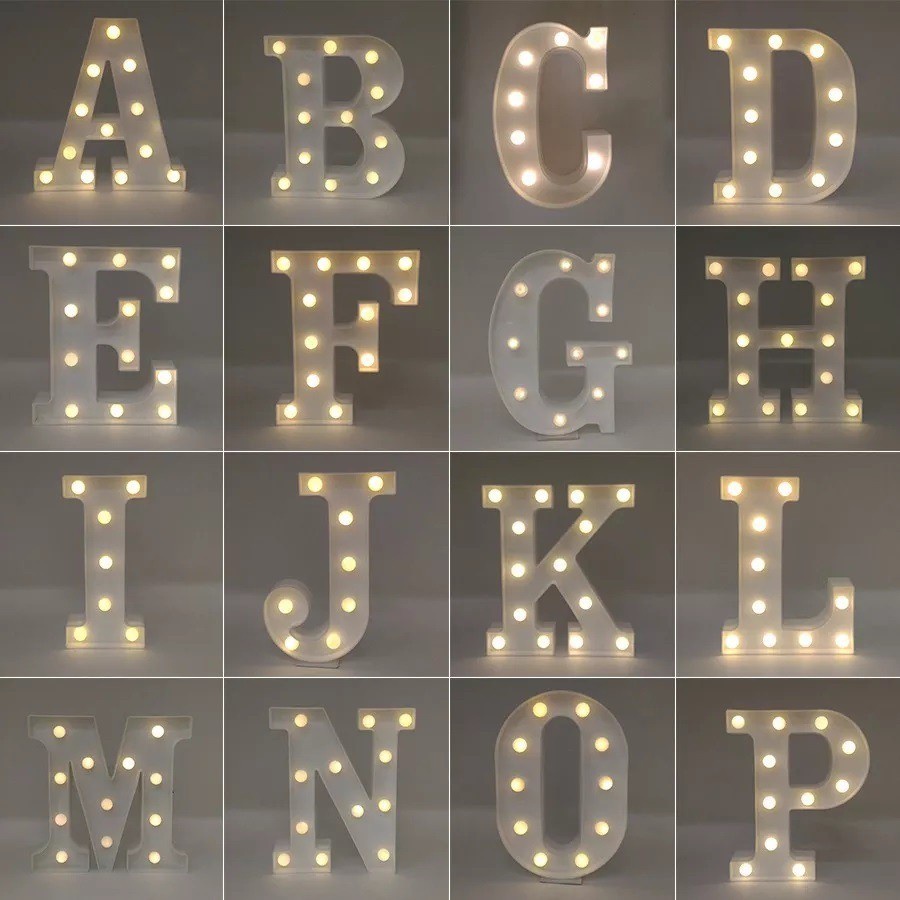 Letra Led Decorativa Letra P 22Cm | Shopee Brasil