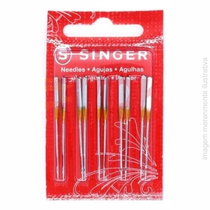 Agulha Singer Doméstica Overlock Ultralock 14u 10 Unidades 16x75 2054 ...